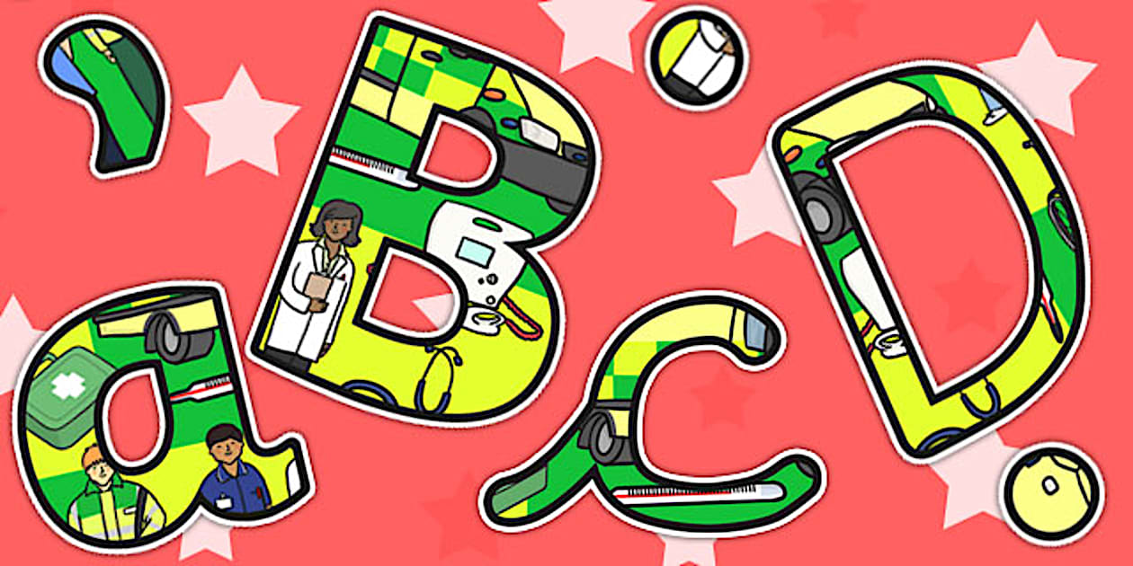 Editable Ambulance Service Themed Display Lettering - Twinkl