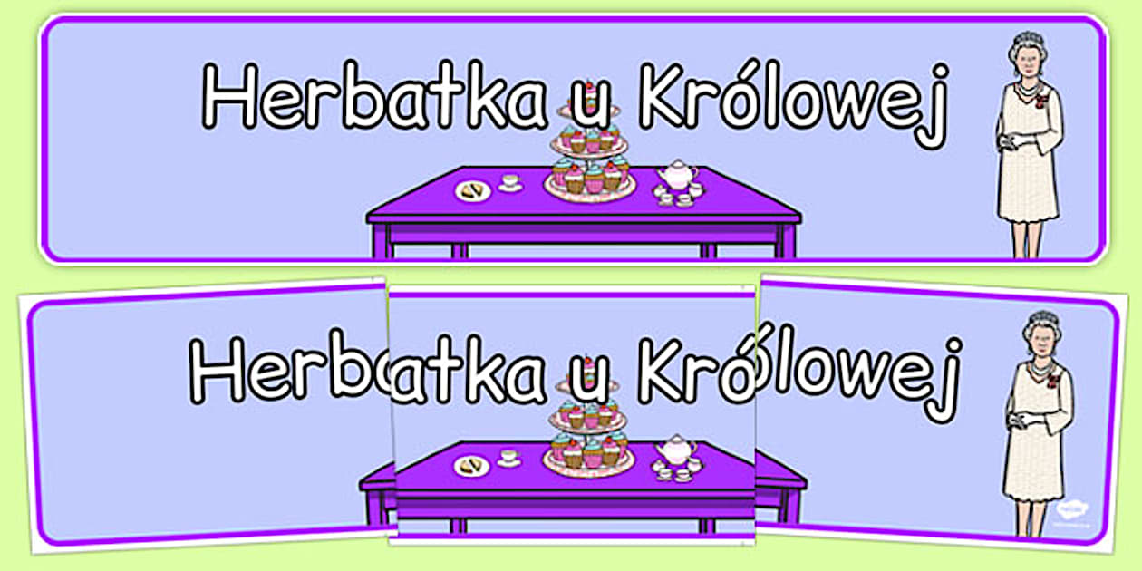 Editable Royal Afternoon Tea Role Play Banner Polish