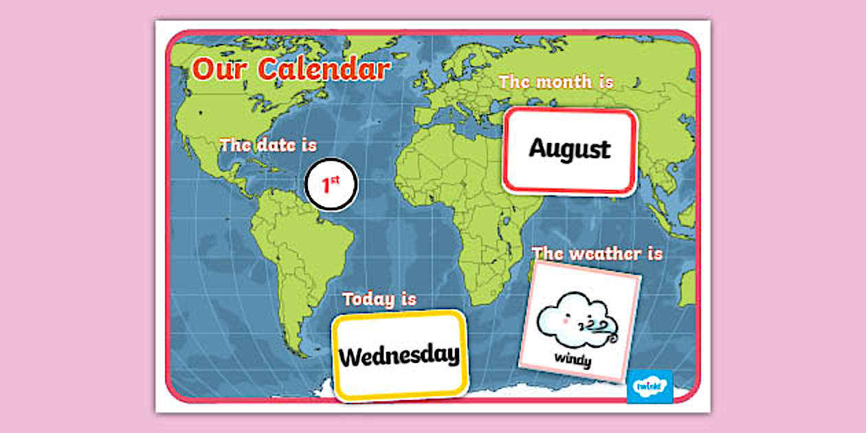 Countries Themed Display Calendar (teacher made) - Twinkl