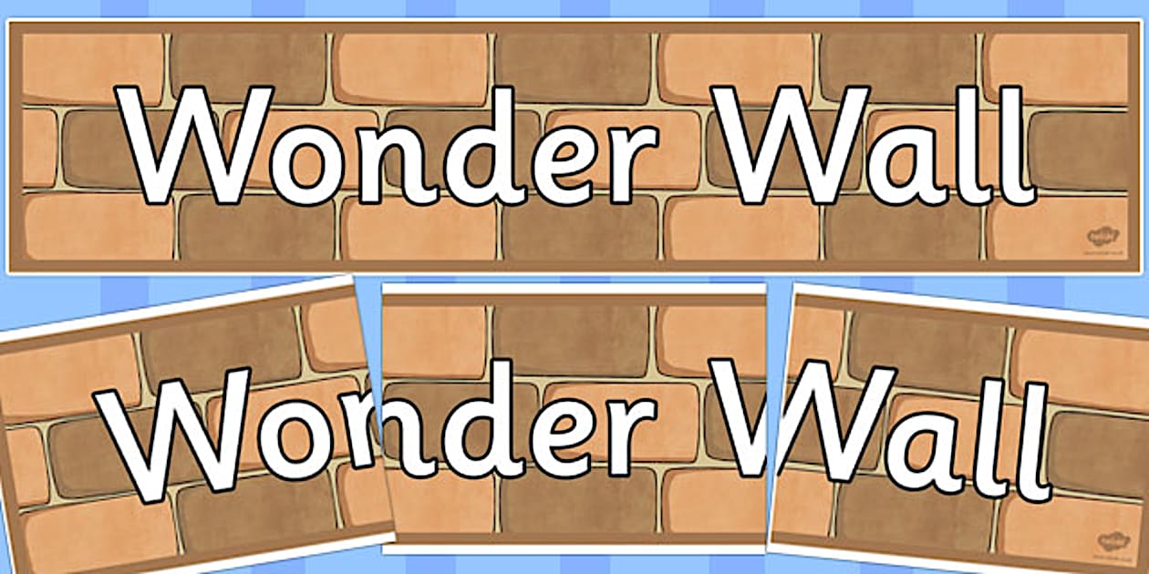 Wonder Wall Display Banner (teacher made) - Twinkl