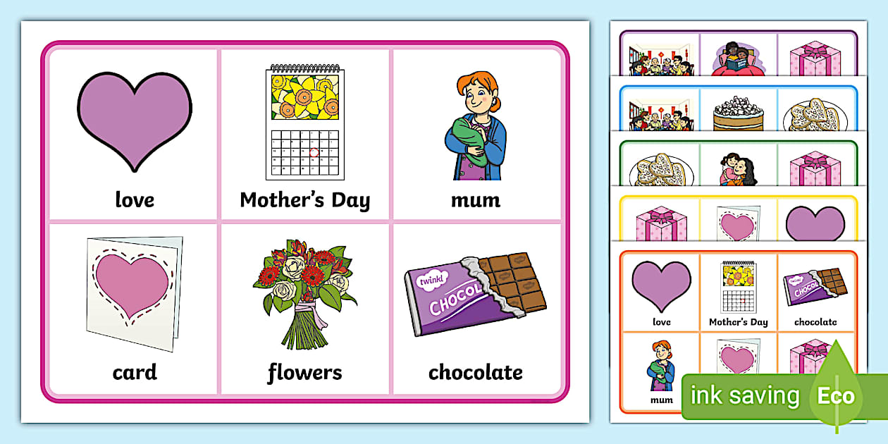 Mother's Day Bingo (teacher made) - Twinkl