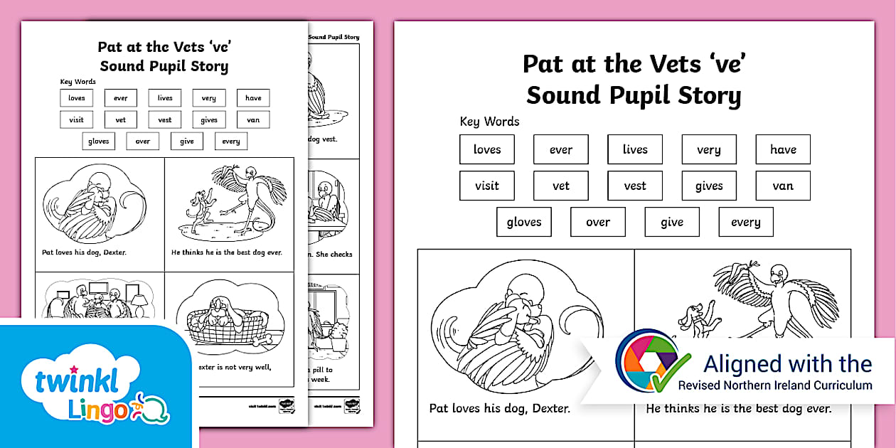 Pat at the Vets 've' Sound Pupil Story Activity Sheet