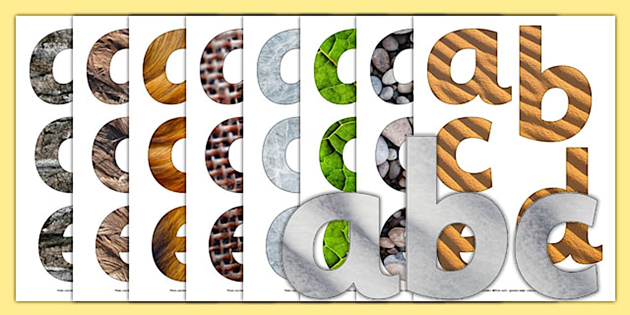 👉 Natural Textures Display Letters and Numbers Pack