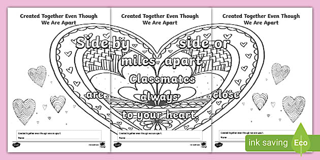 Created Together Even Though We Are Apart Mindfulness Collaborative Art