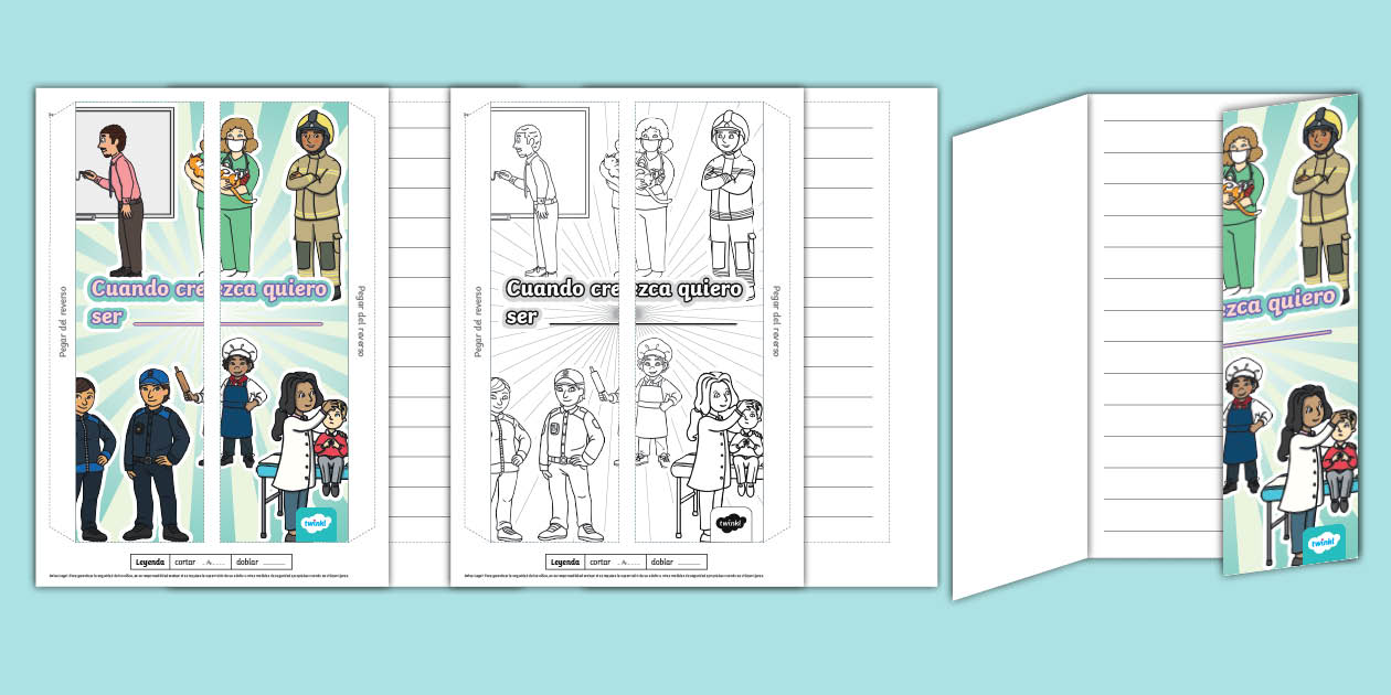 Foldable de escritura: Cuando crezca quiero ser... - Twinkl