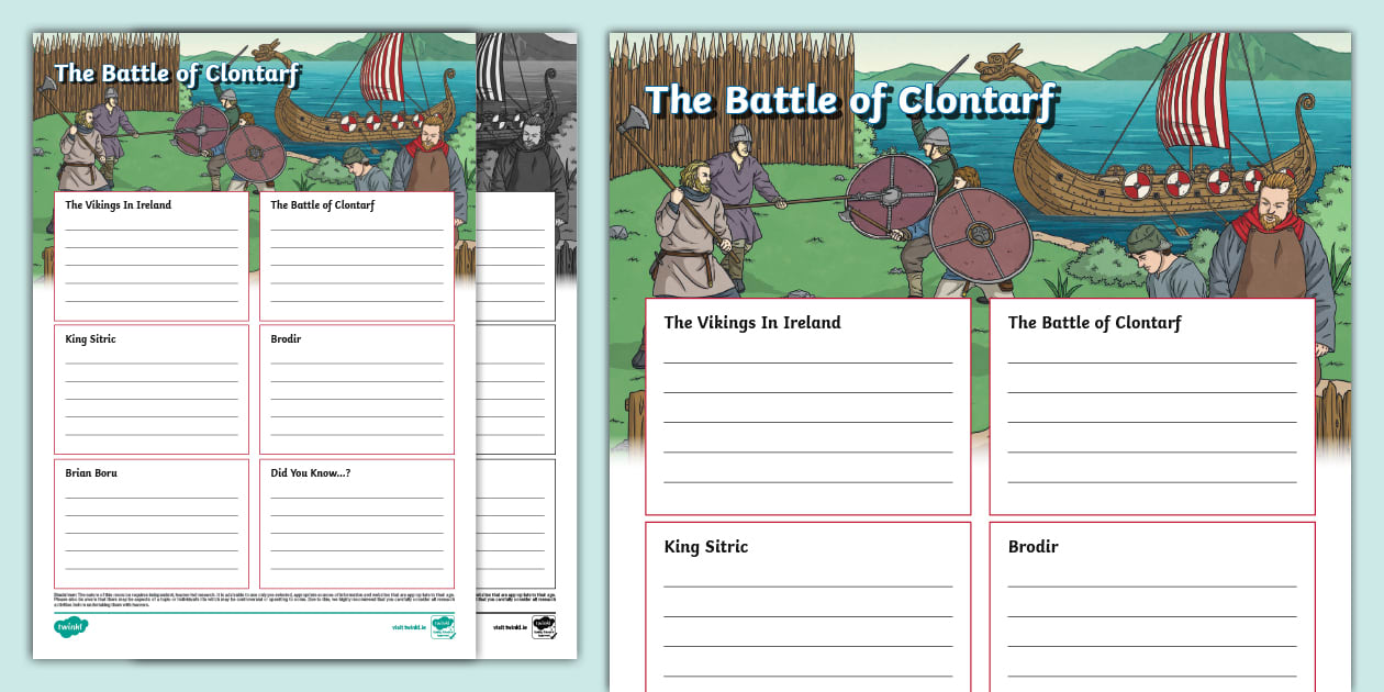The Battle of Clontarf Fact File Template - Twinkl