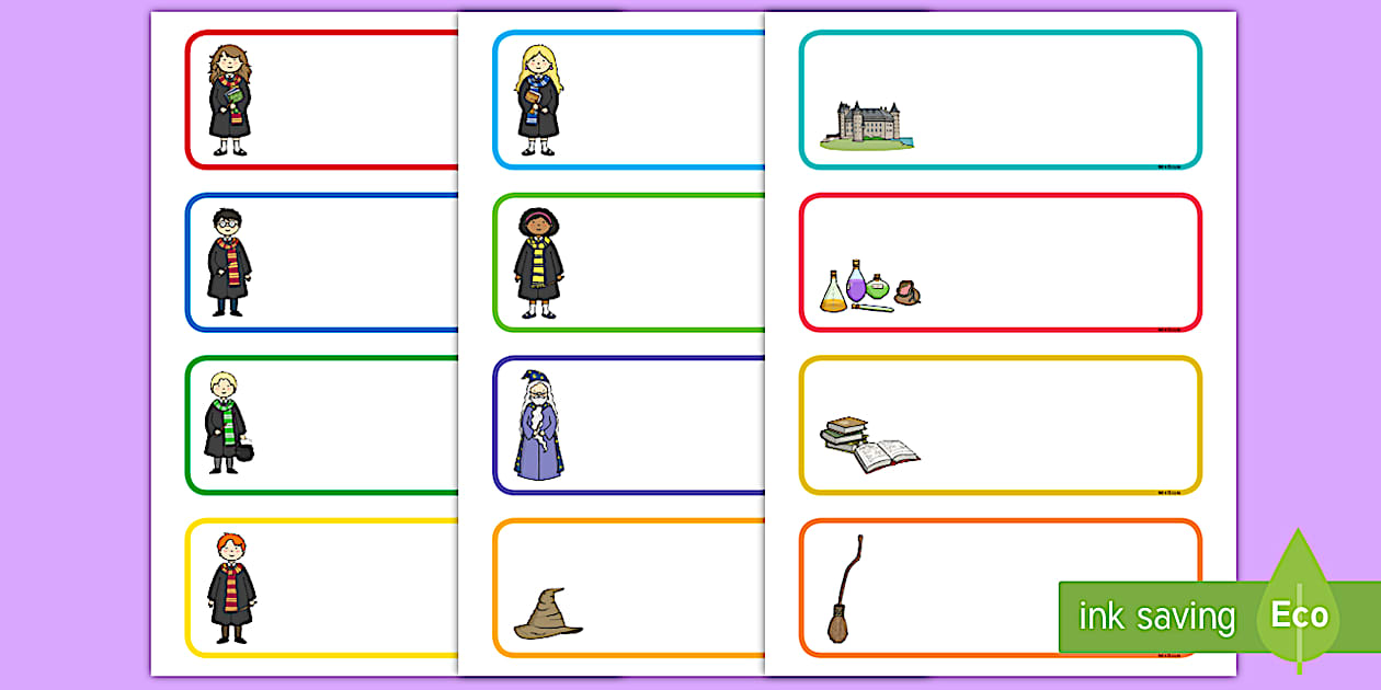 Wizard School Themed Drawer, Peg, Name Labels - Wizard School Themed ...