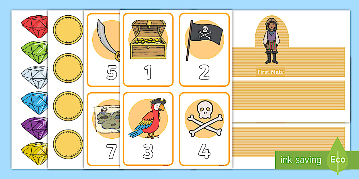 EYFS Buried Treasure Counting Activity Resource Pack