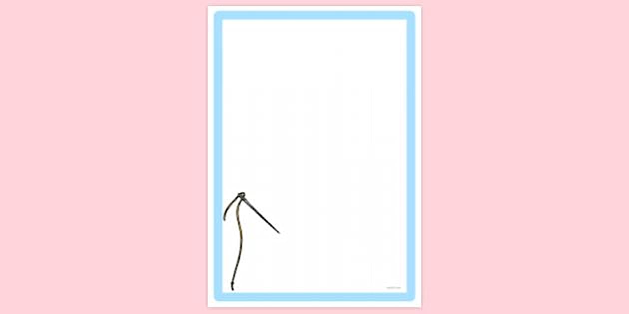 Needle with Knotted Thread Page Border | Page Borders