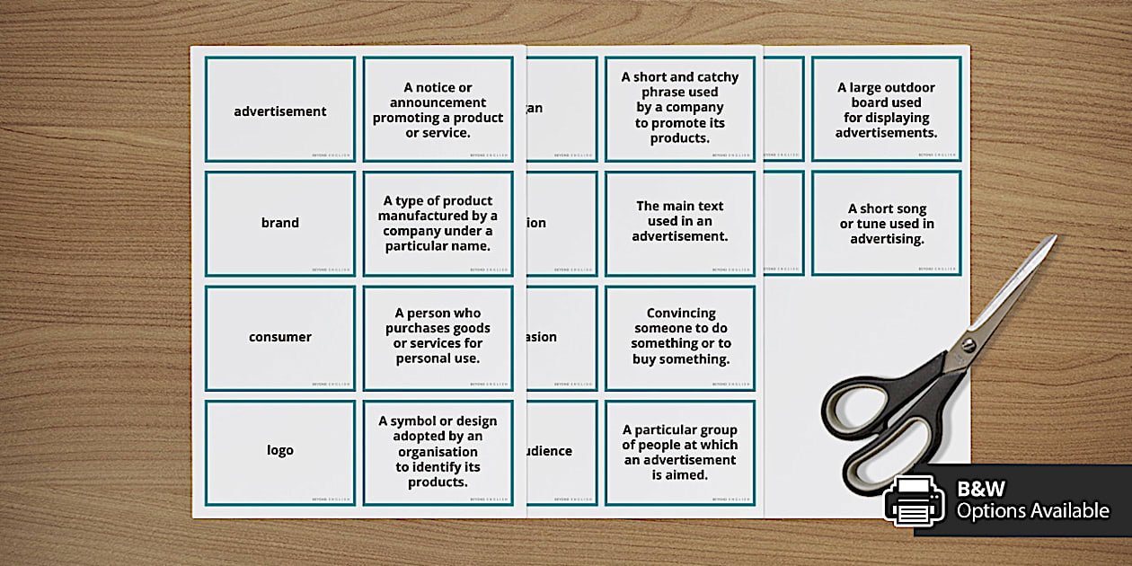 Advertising Flashcards (Teacher-Made) - Twinkl