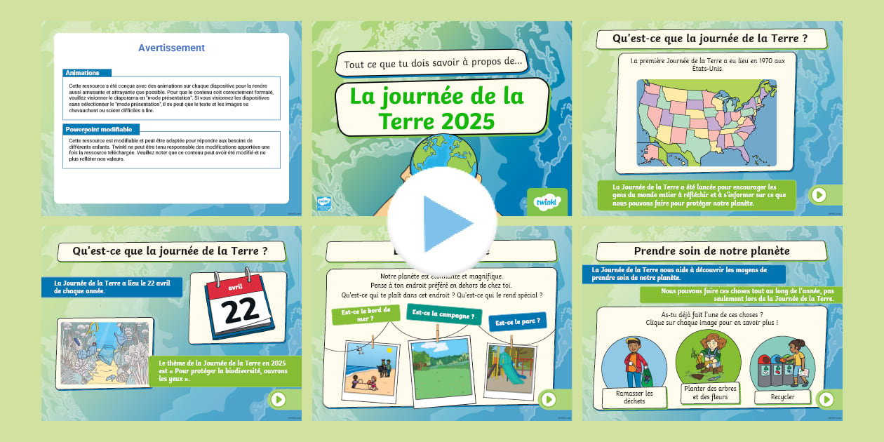 La journée de la Terre 2025 - Powerpoint (teacher made)
