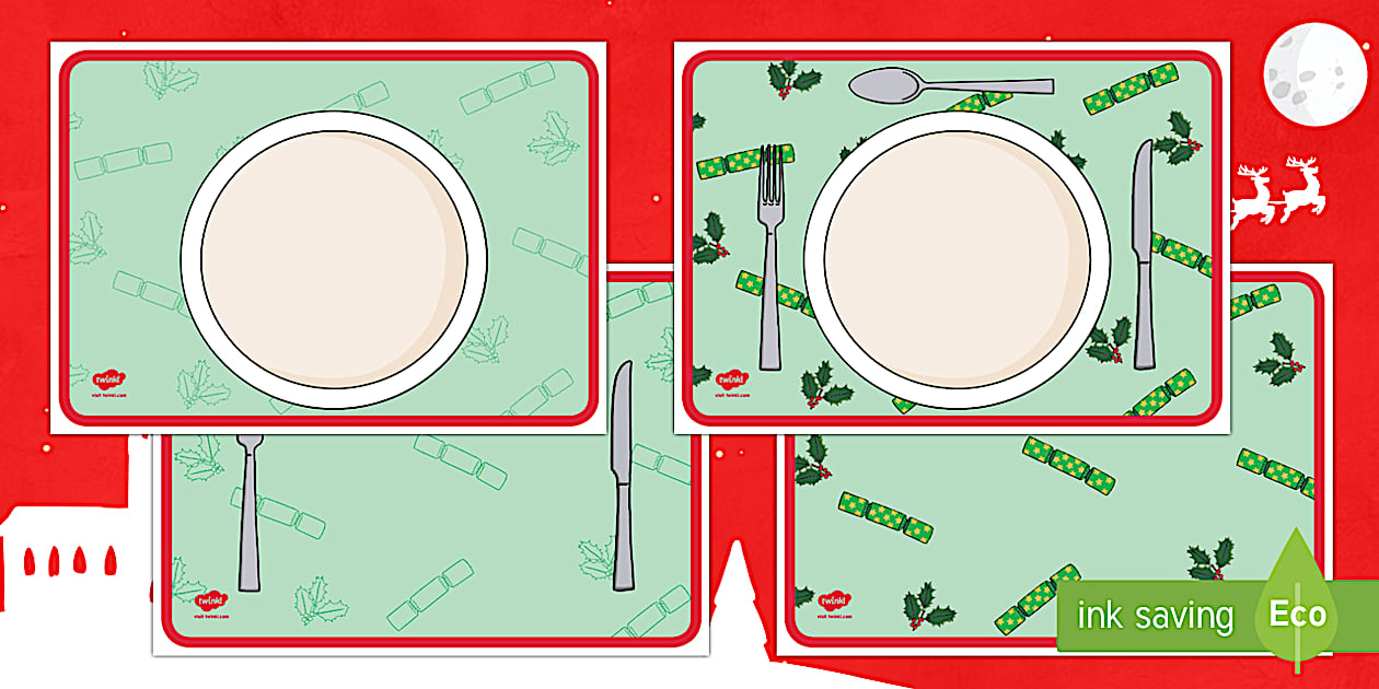 Christmas Placemats Templates | Teaching Resources - Twinkl