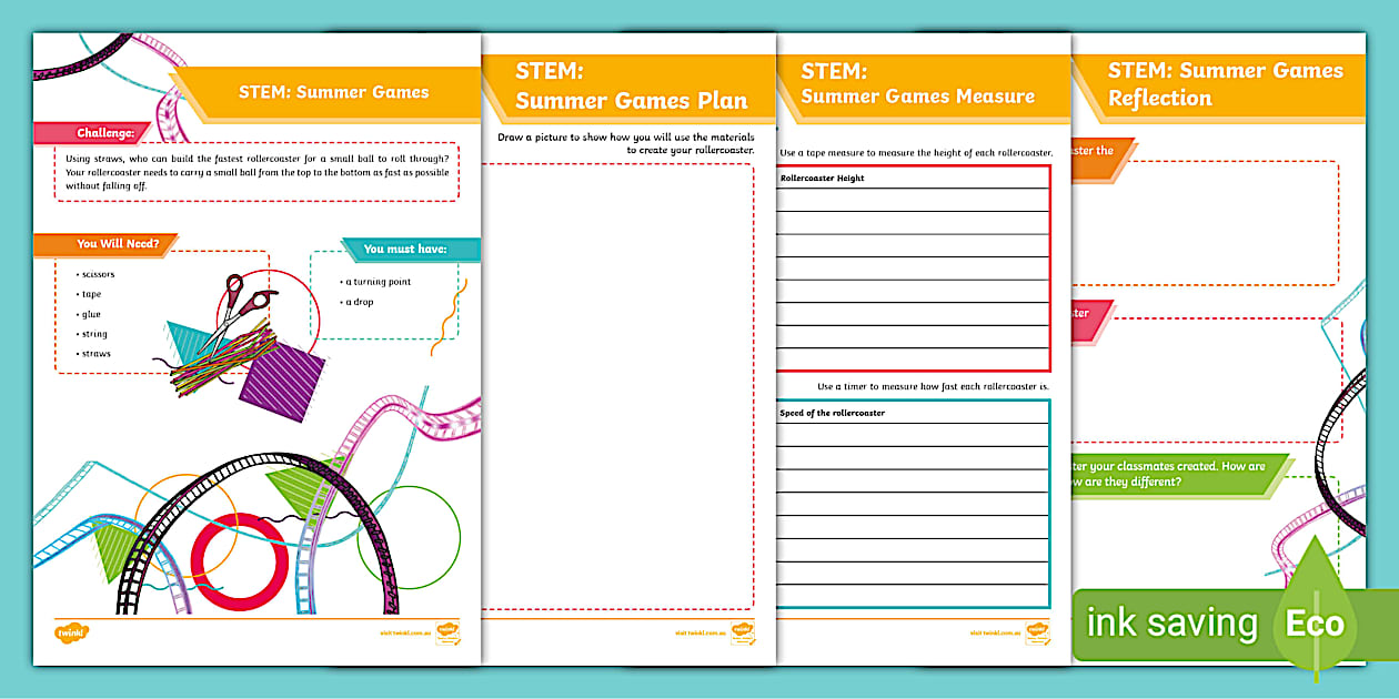 STEM: Roller-coaster Games (teacher made) - Twinkl