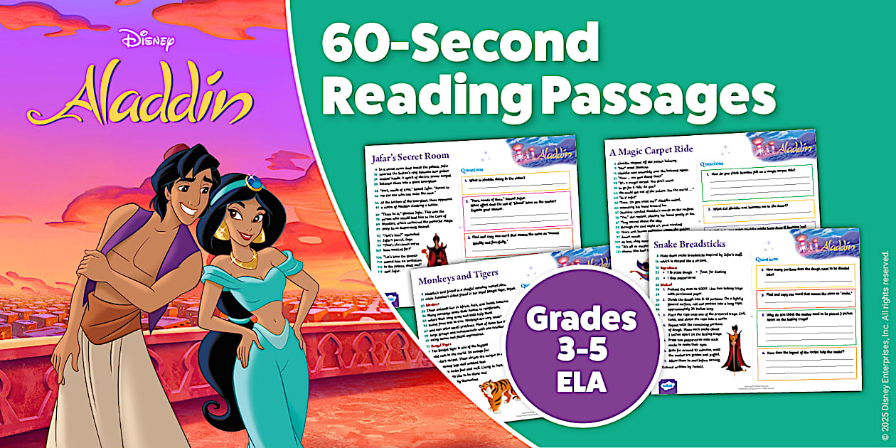 Aladdin: 60-Second Reading Passages and Questions