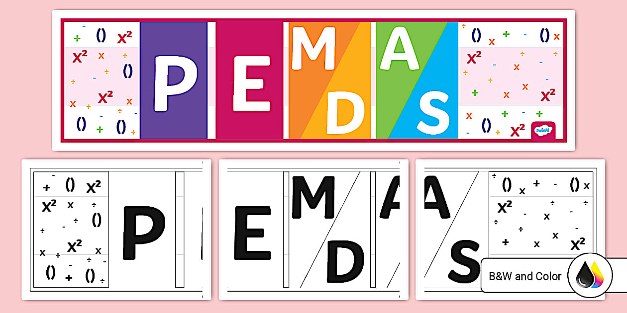 PEMDAS Banner (teacher made) - Twinkl