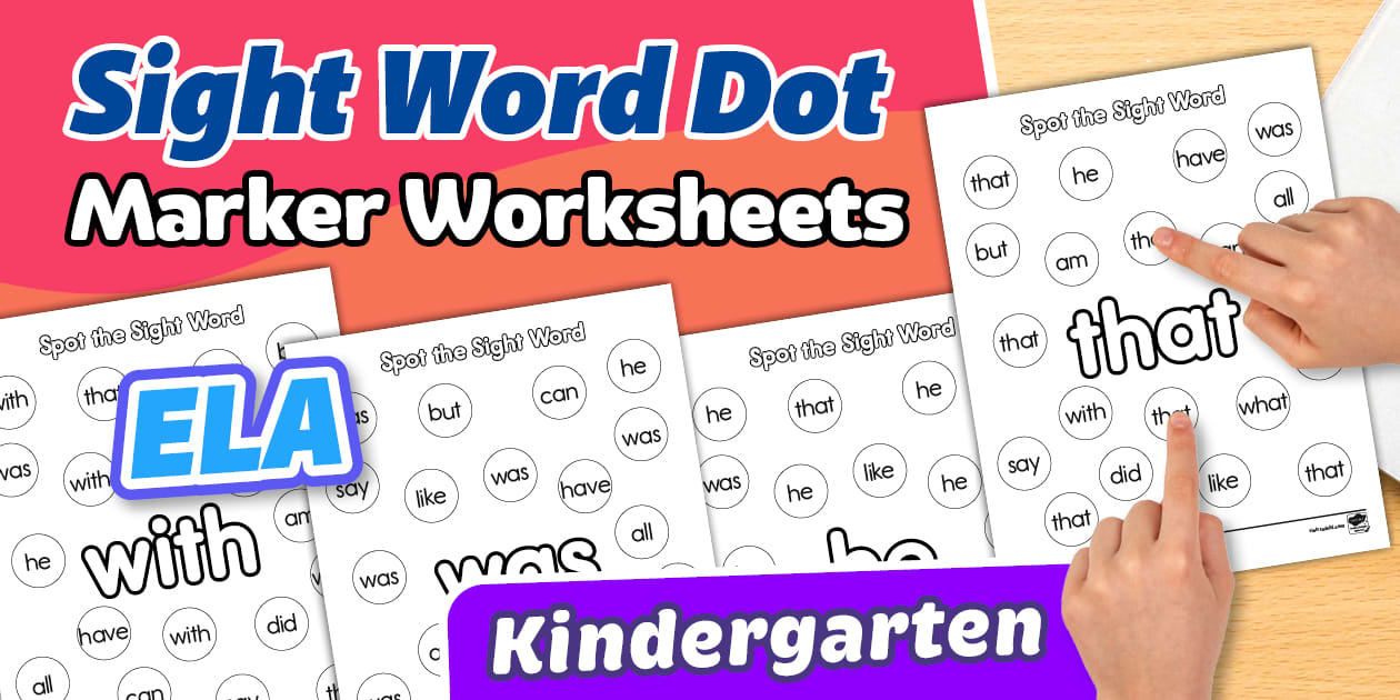 Sight Words Worksheet Kindergarten | Twinkl USA - Twinkl