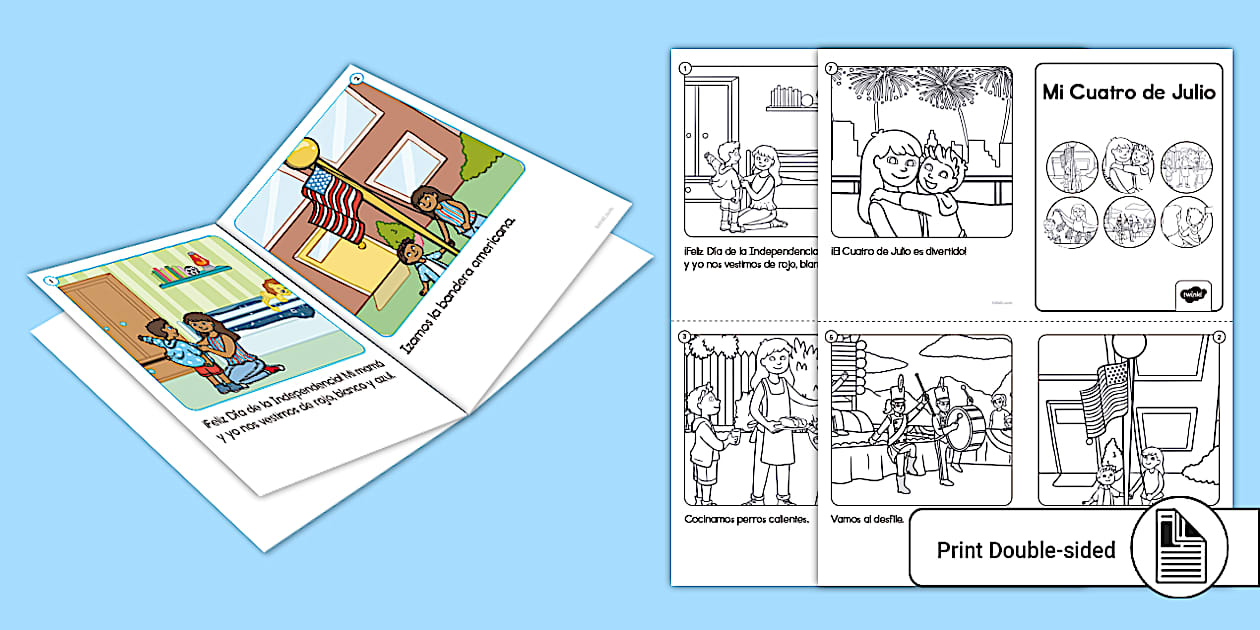 Lector emergente: Cuatro de Julio (teacher made) - Twinkl