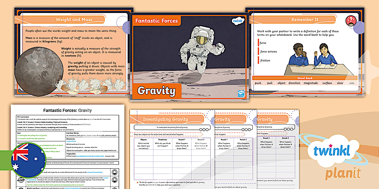 Year 4 Science Fantastic Forces Lesson 3 Gravity - Twinkl