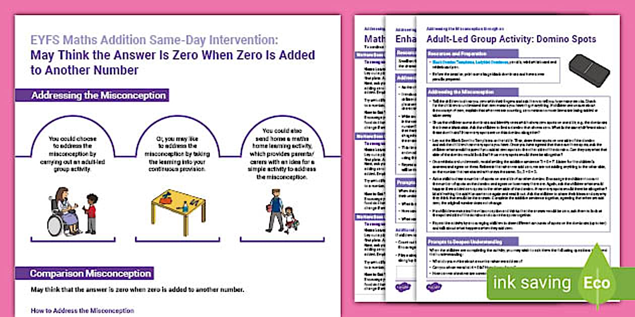 👉 EYFS Same-Day Intervention Plan: May Think the Answer Is Zero When ...