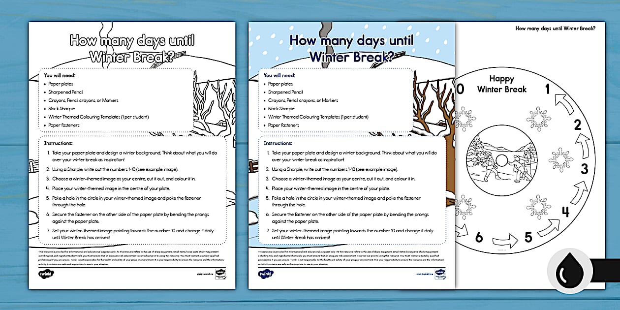 Winter Break Countdown Craft (teacher made) - Twinkl