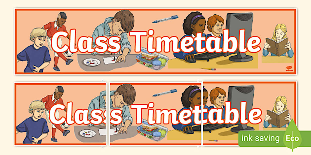KS2 Class Timetable Banner (Teacher-Made) - Twinkl