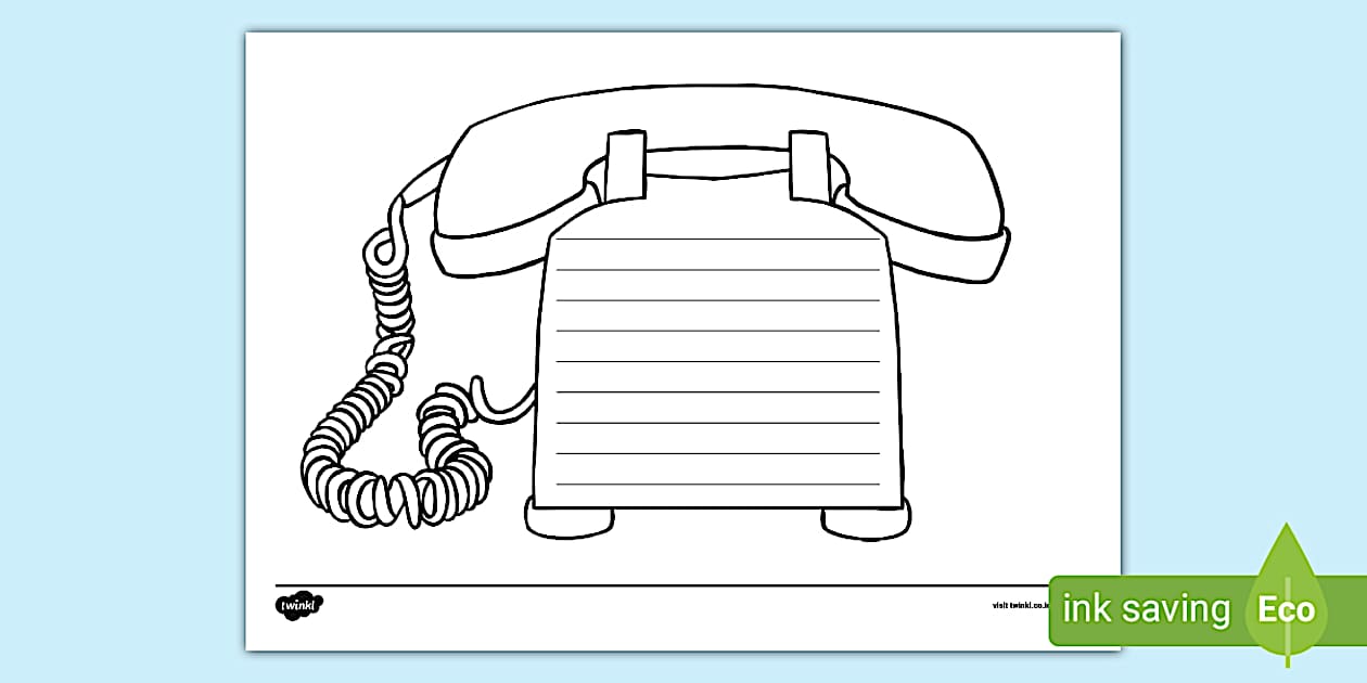 Telephone Writing Template (teacher made) - Twinkl
