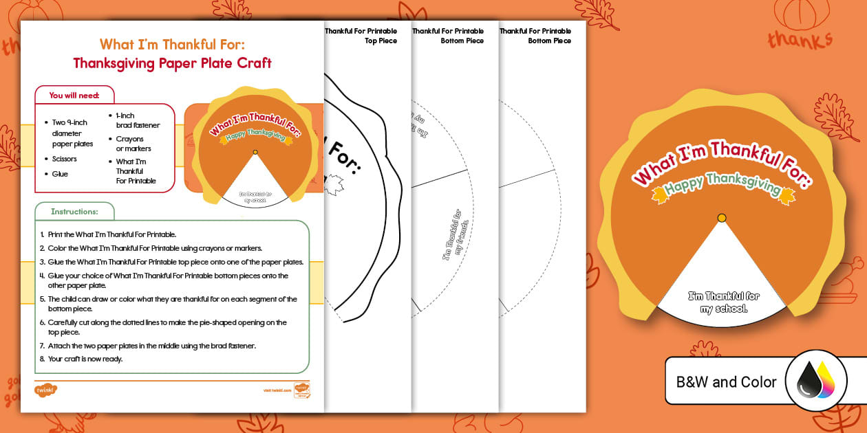 Thanksgiving Paper Plate Crafts | Thanksgiving | Twinkl USA