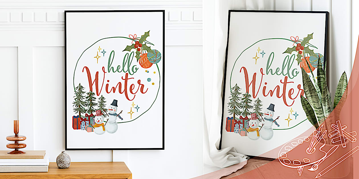 Hello Winter Poster | Twinkl Art Gallery (teacher made)