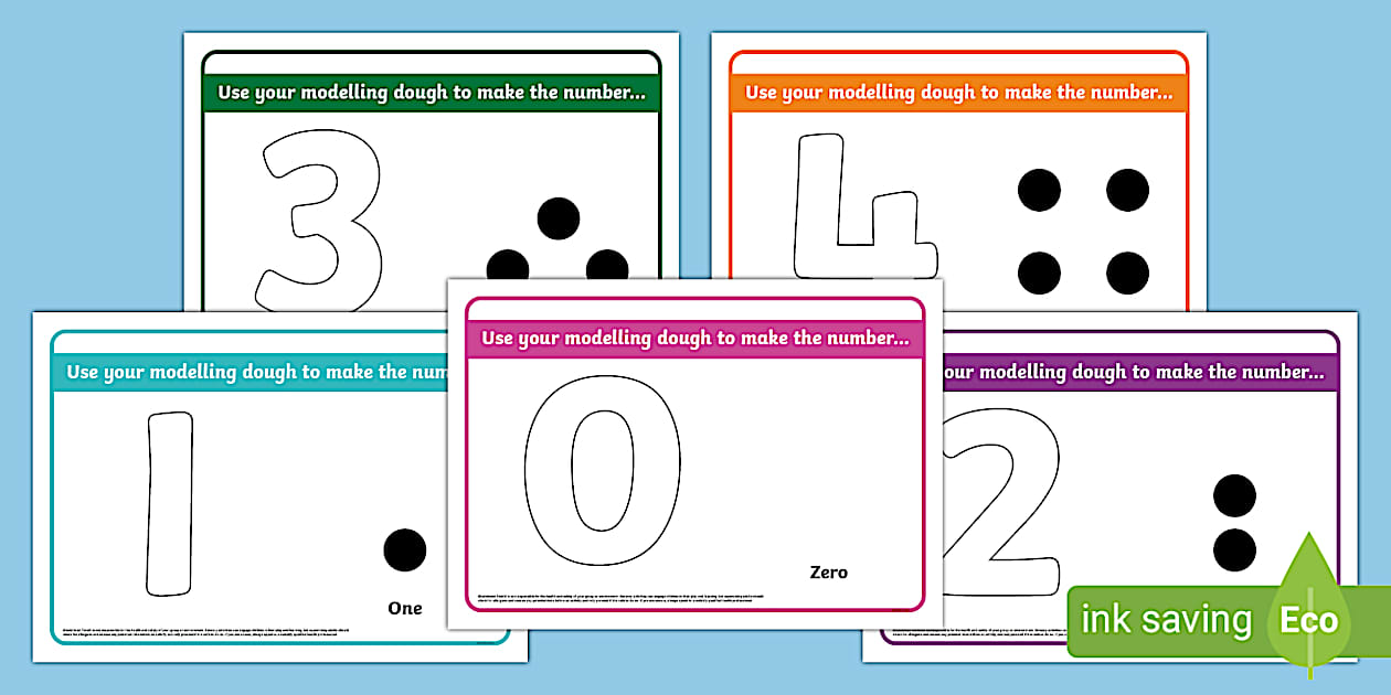 Play Dough Number Mats │Fine Motor Skills│Numeracy│Twinkl