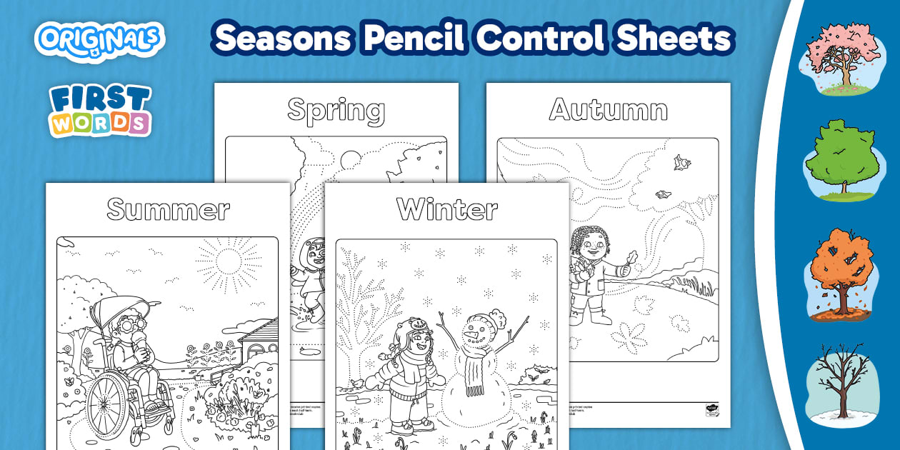 Seasons Pencil Control Sheets