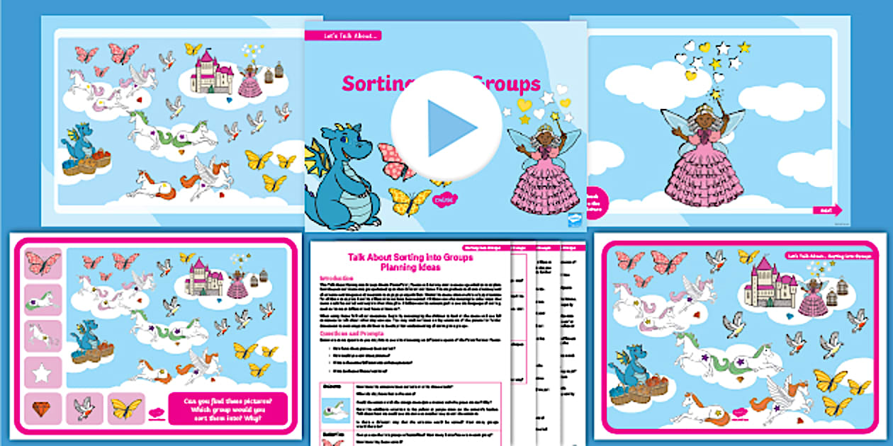 Talk About Sorting into Groups Resource Pack and Planning Ideas