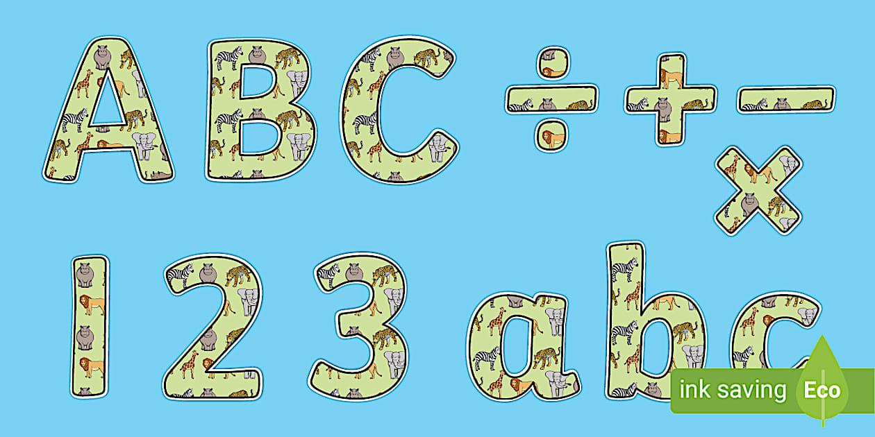 Safari Display Lettering (teacher made) - Twinkl