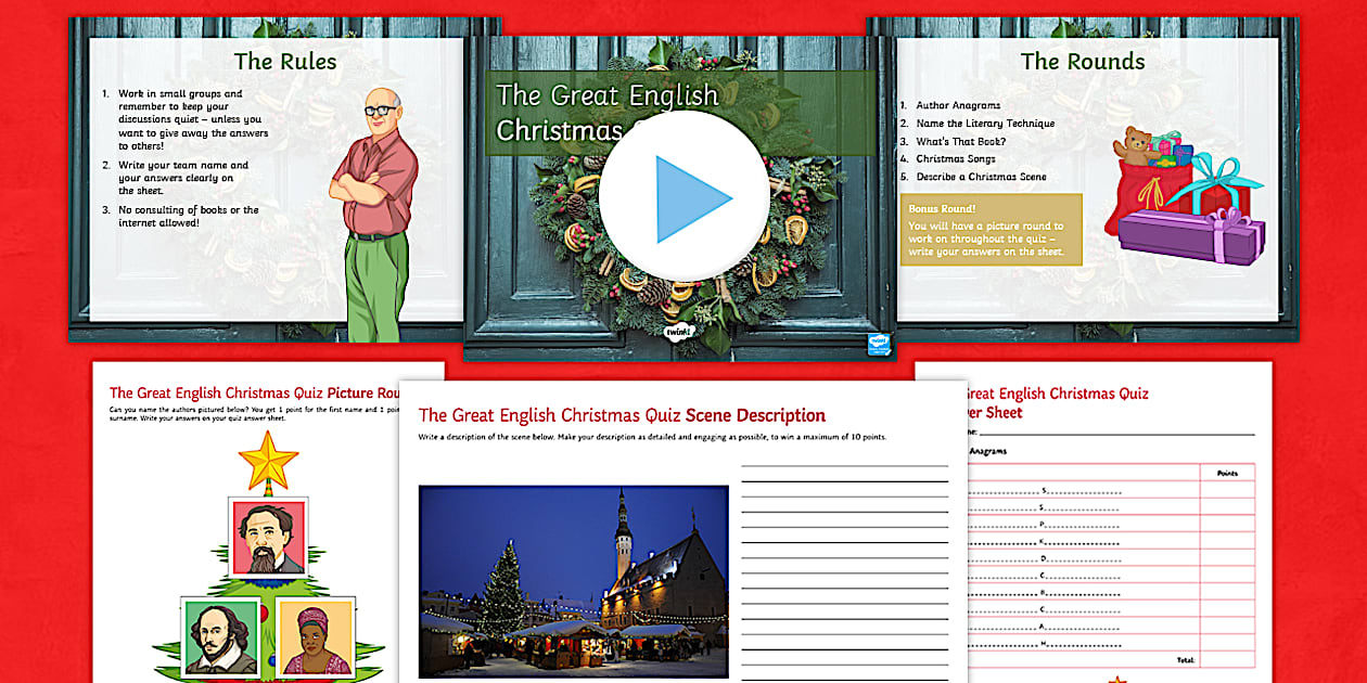 The Great English Christmas Quiz Activity Pack - Twinkl
