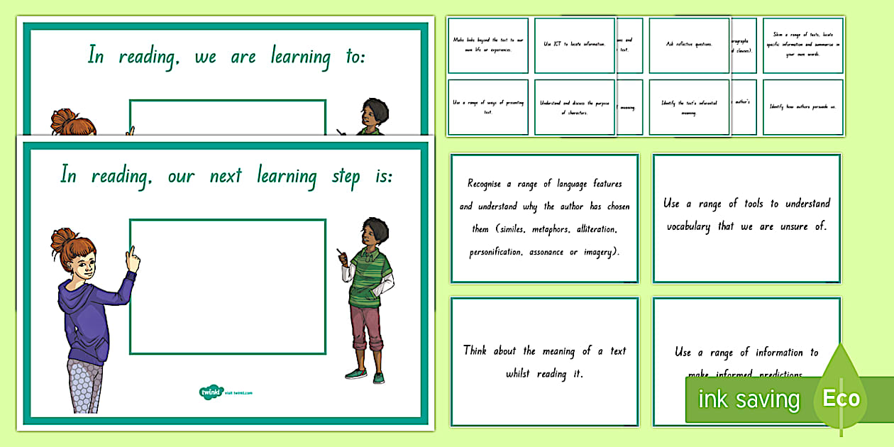 Editable New Zealand Reading 5th Year of School WALT, Learning To and Next