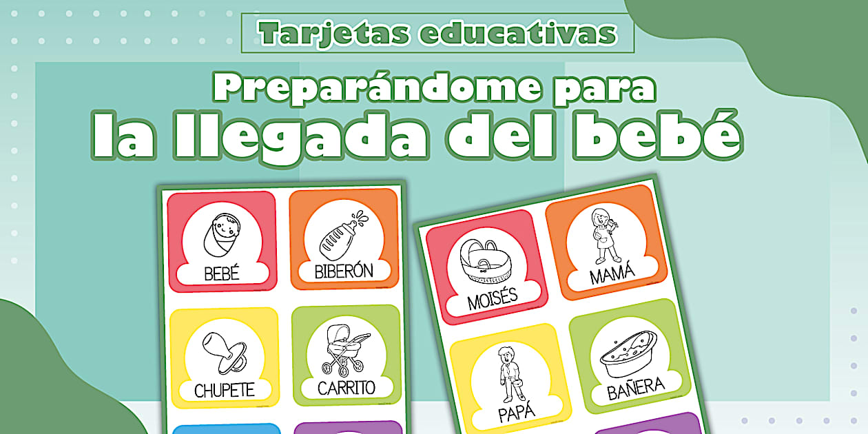 Tarjetas educativas: Preparándome para la llegada del bebé