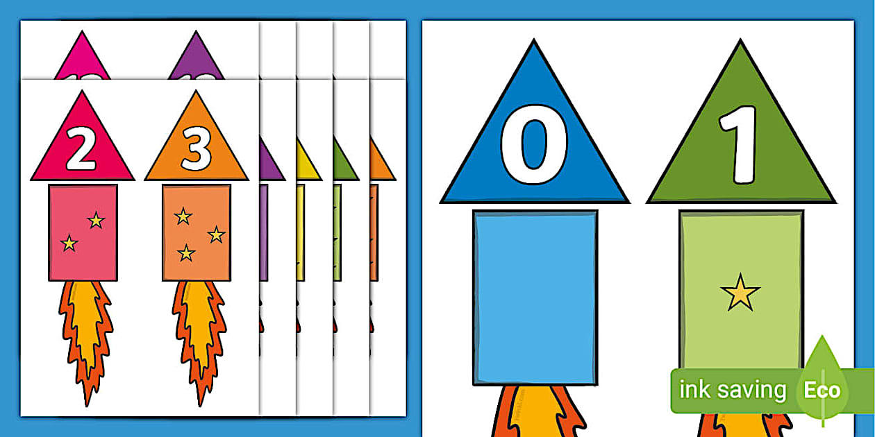 Editable Numeral Matching Rocket Activity (teacher made)
