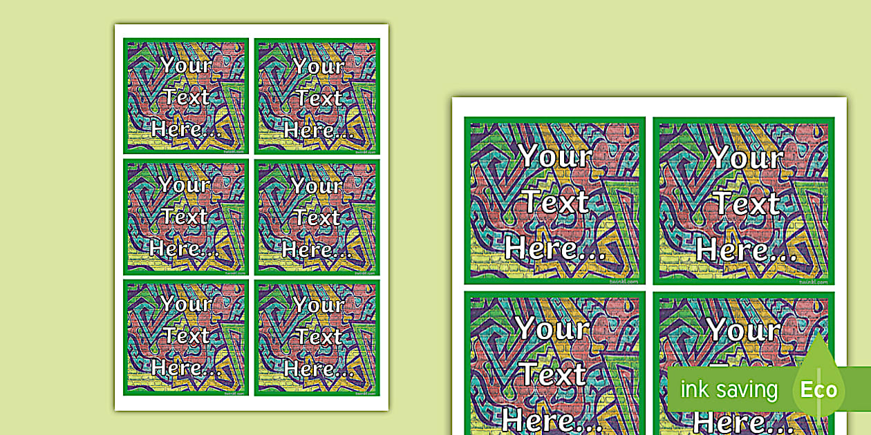 Graffiti-Themed Peg Labels (teacher made) - Twinkl