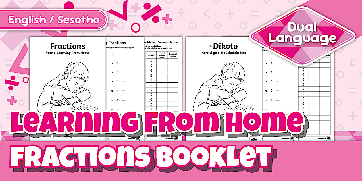 Grade 4 Maths - Term 3 -Learning From Home Fractions Booklet