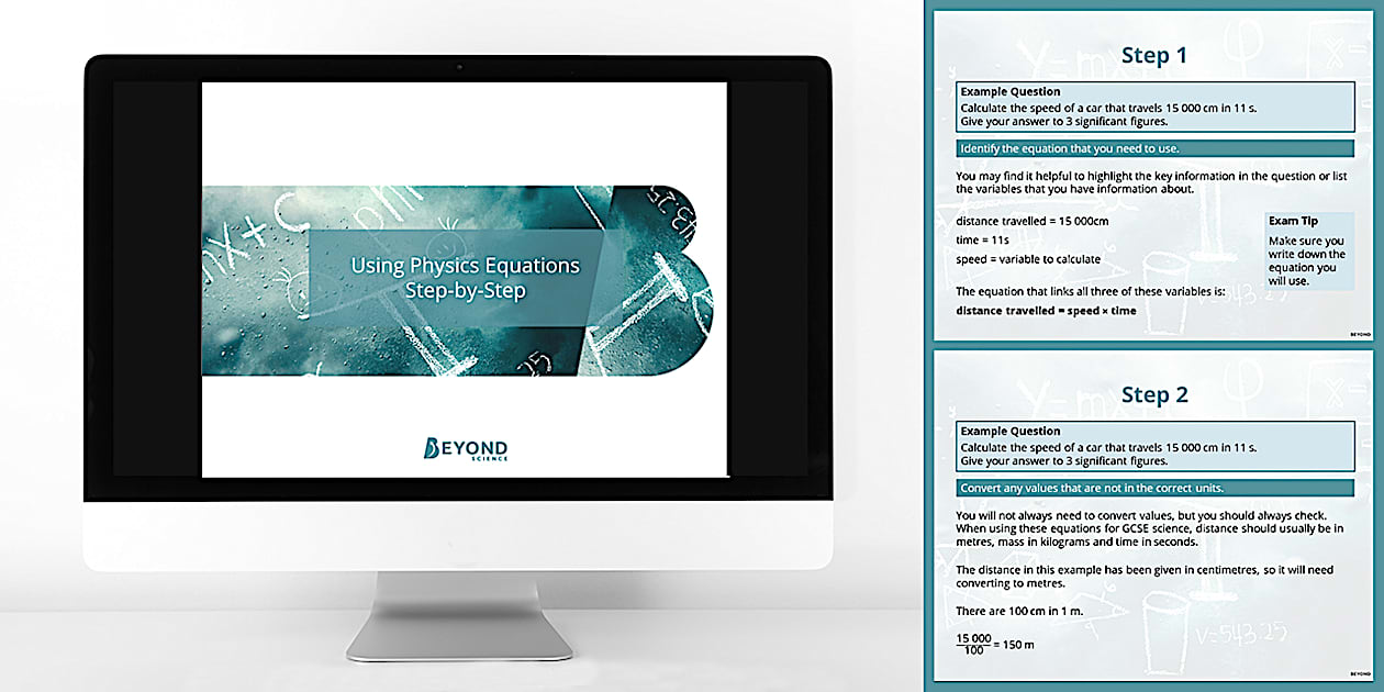 Using Physics Equations Step-by-Step - Twinkl