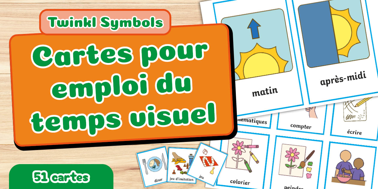Twinkl Symbols :Cartes pour emploi du temps visuel