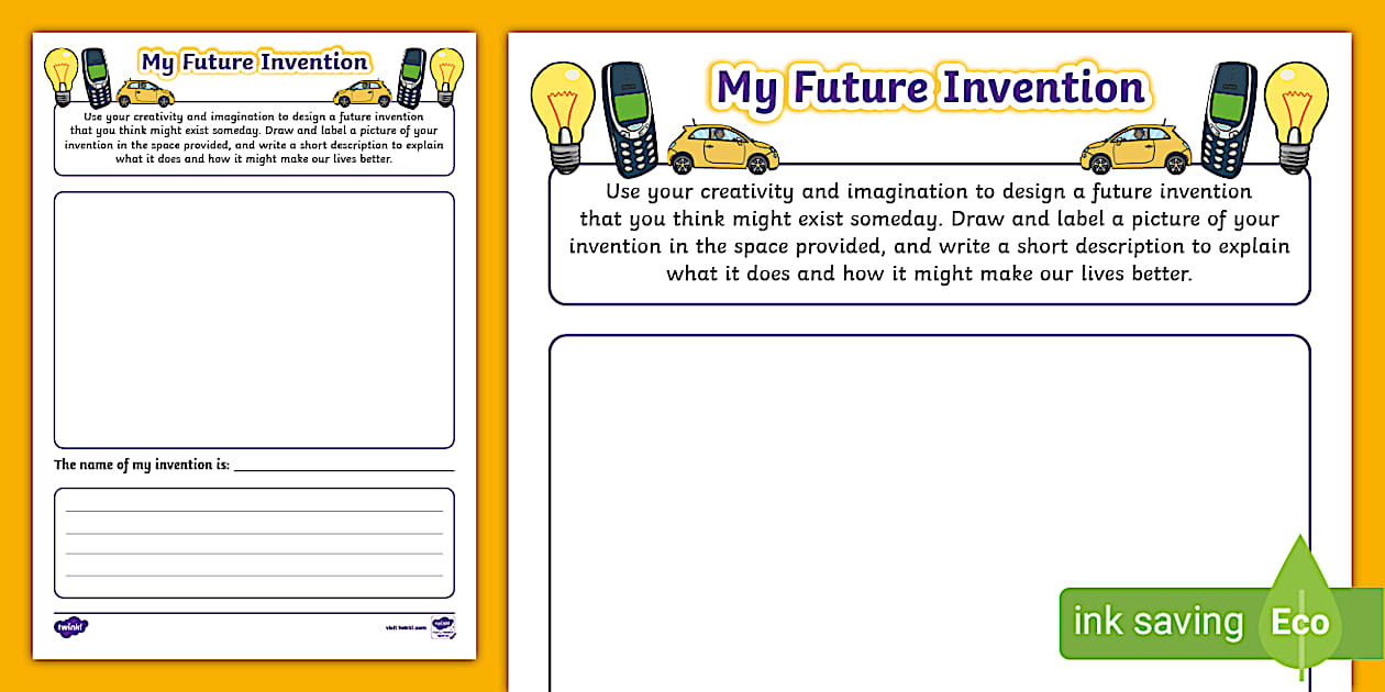 Future Inventions Worksheet (teacher made) - Twinkl