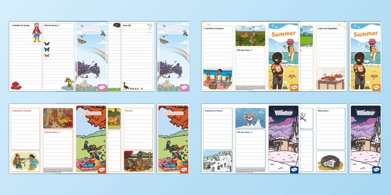 Seasons Leaflet Template Pack
