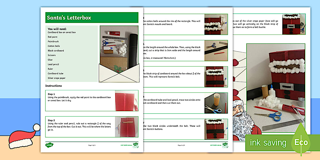 Christmas Letter box - School Craft Resource (teacher made)