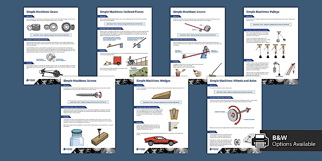Simple Machines Information Posters | Beyond (teacher made)
