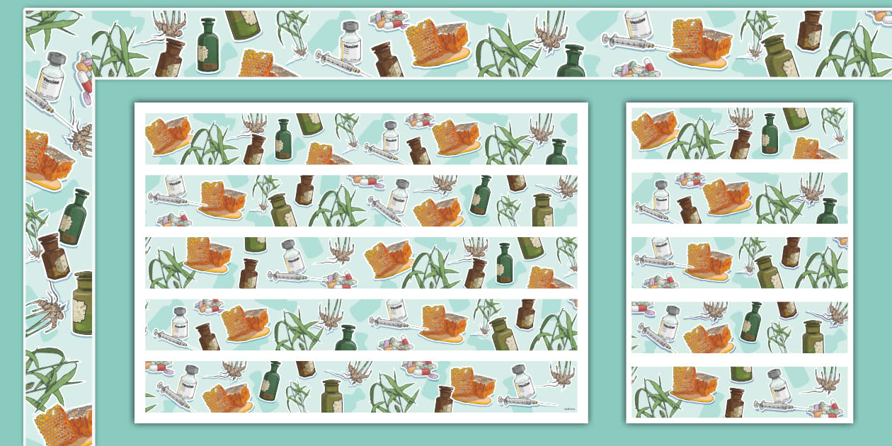 Medicine Through Time Borders (teacher made) - Twinkl