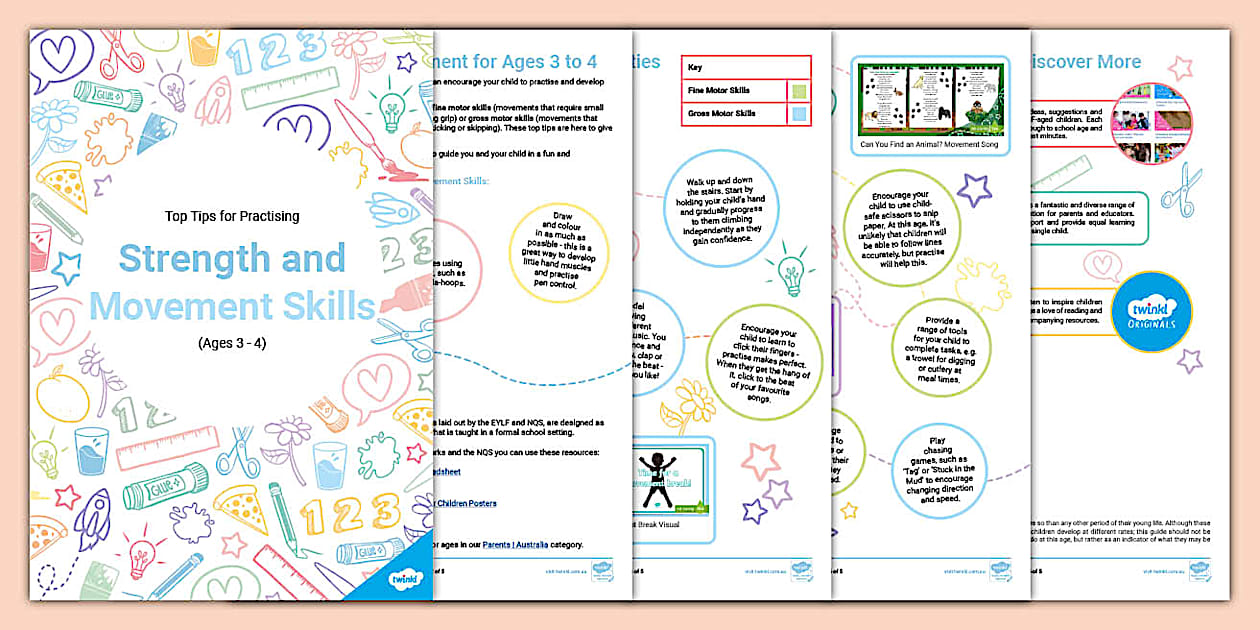 Milestone Booklet Physical 3-4 (teacher made) - Twinkl