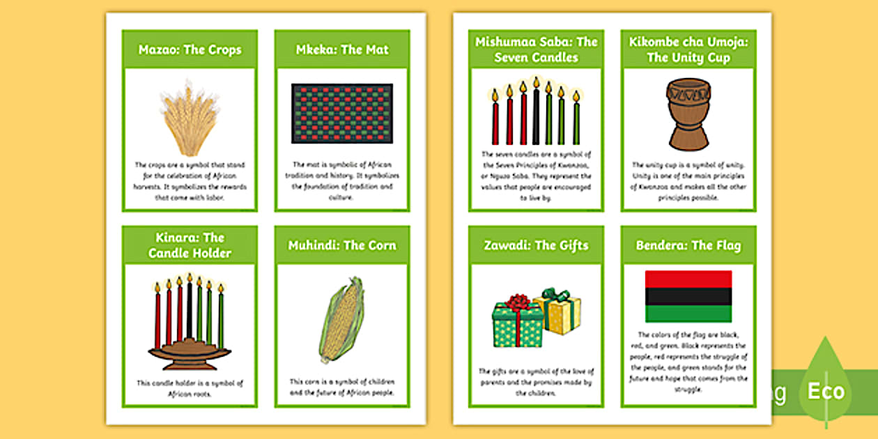 Kwanzaa Symbols Fact Cards for Kids | Twinkl USA - Twinkl
