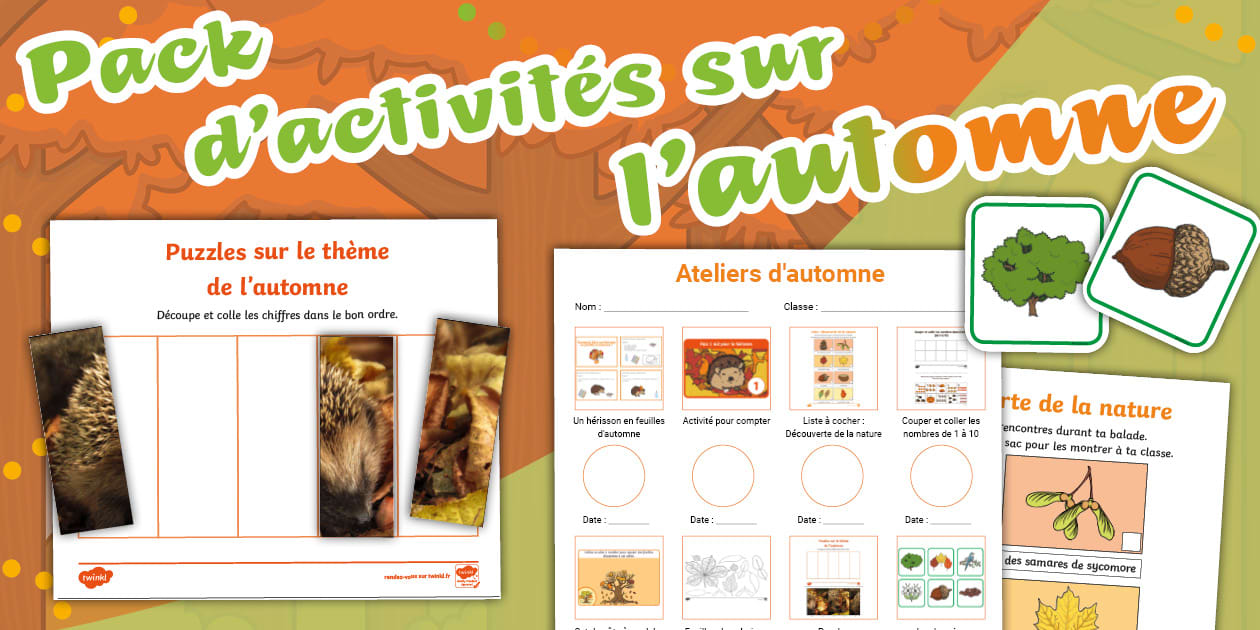 Atelier d'automne pour les maternelles - Cycle 1