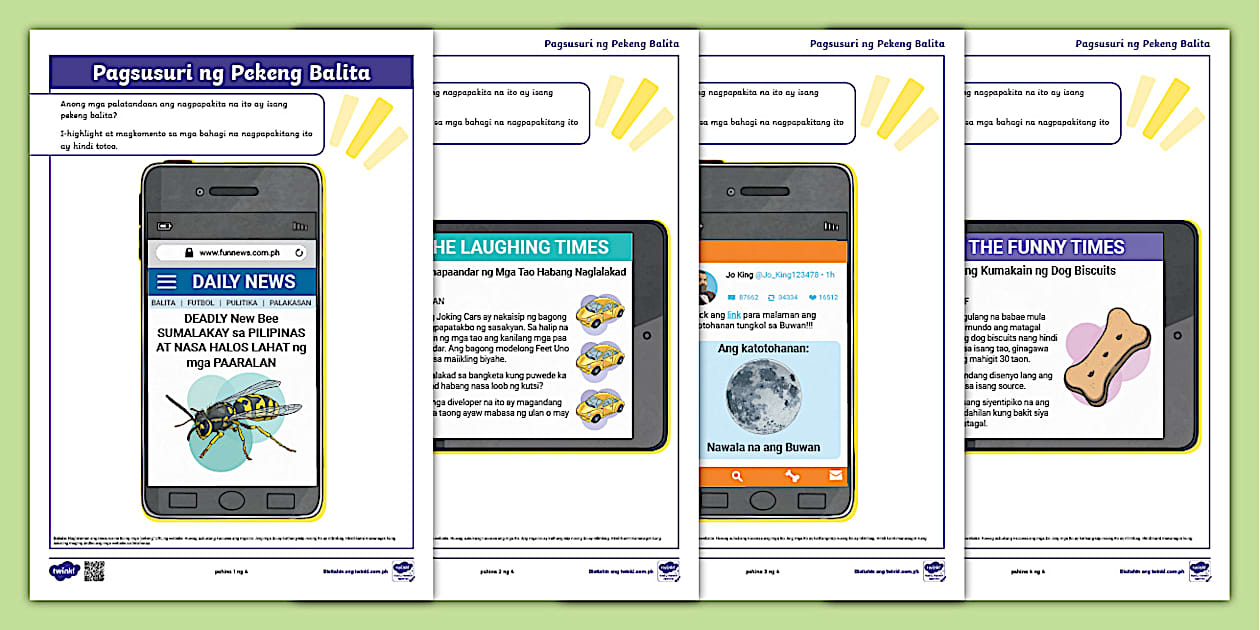 Pagsusuri ng Pekeng Balita (teacher made) - Twinkl