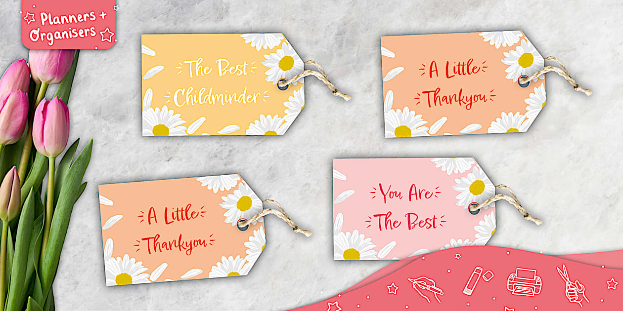 Childminder Gift Tags | Childminder Appreciation Week